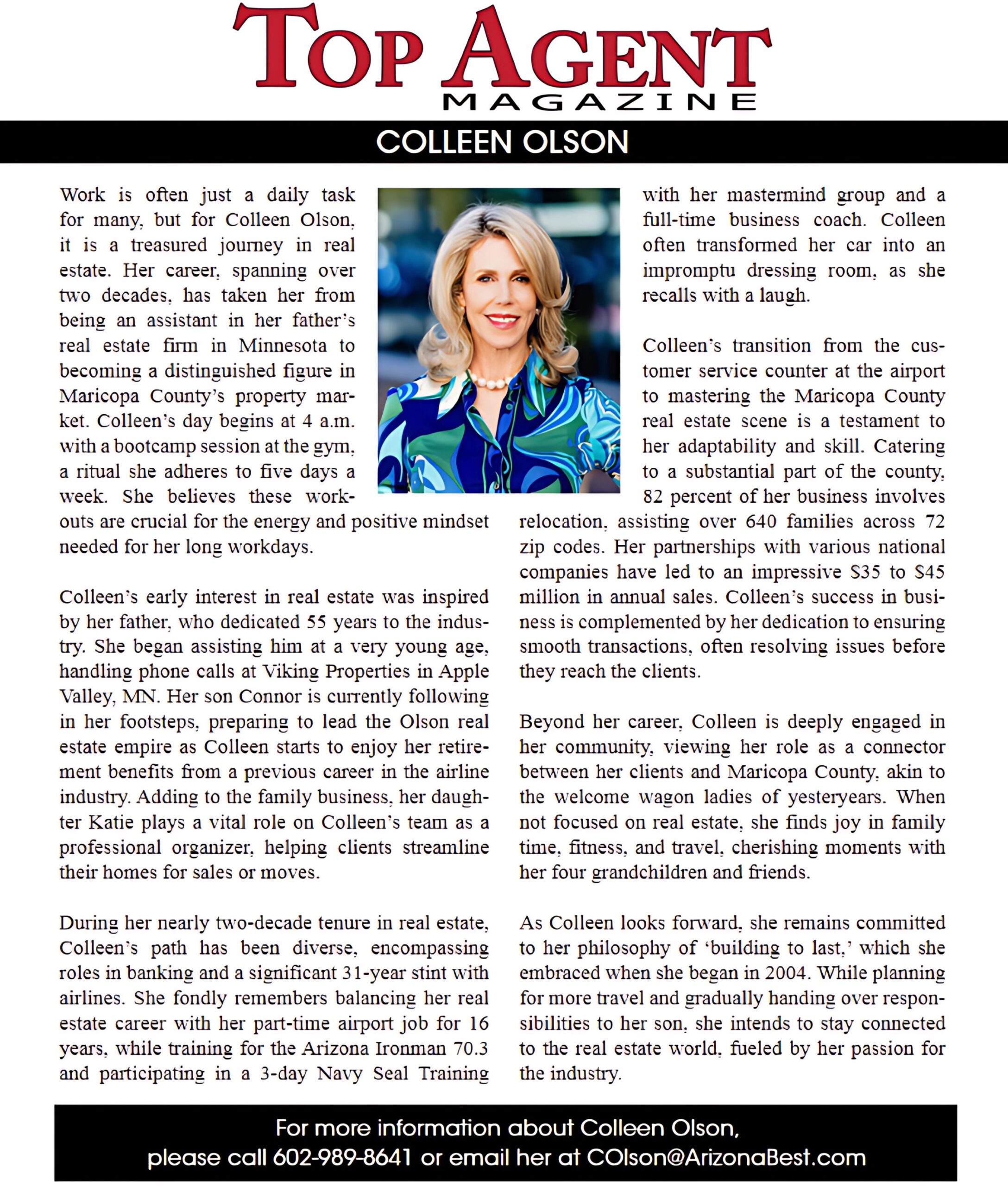 Top Agent - Colleen Olson - Colleen Olson Scottsdale Phoenix Real Estate